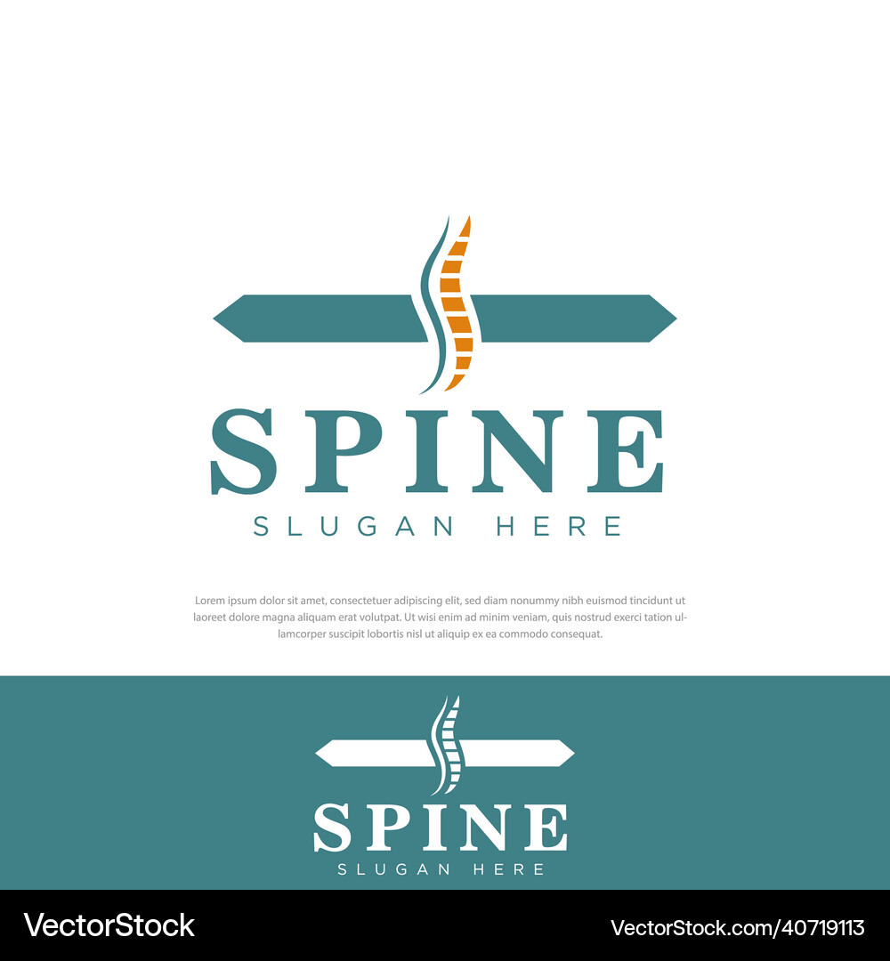 Spine logo right and left arrow direction symbol Vector Image