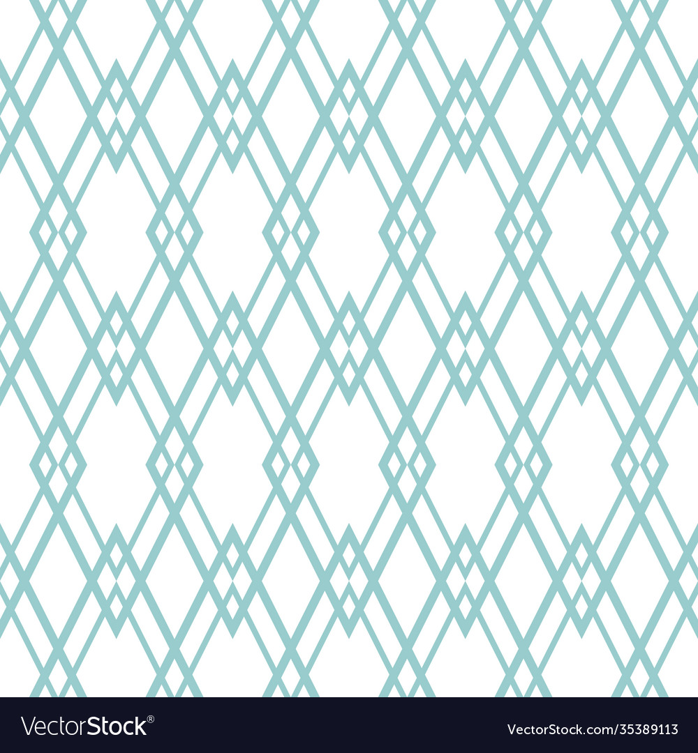 Tile white and mint blue pattern Royalty Free Vector Image