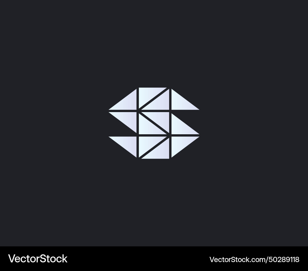 A letter s from geometric shapes creative Vector Image
