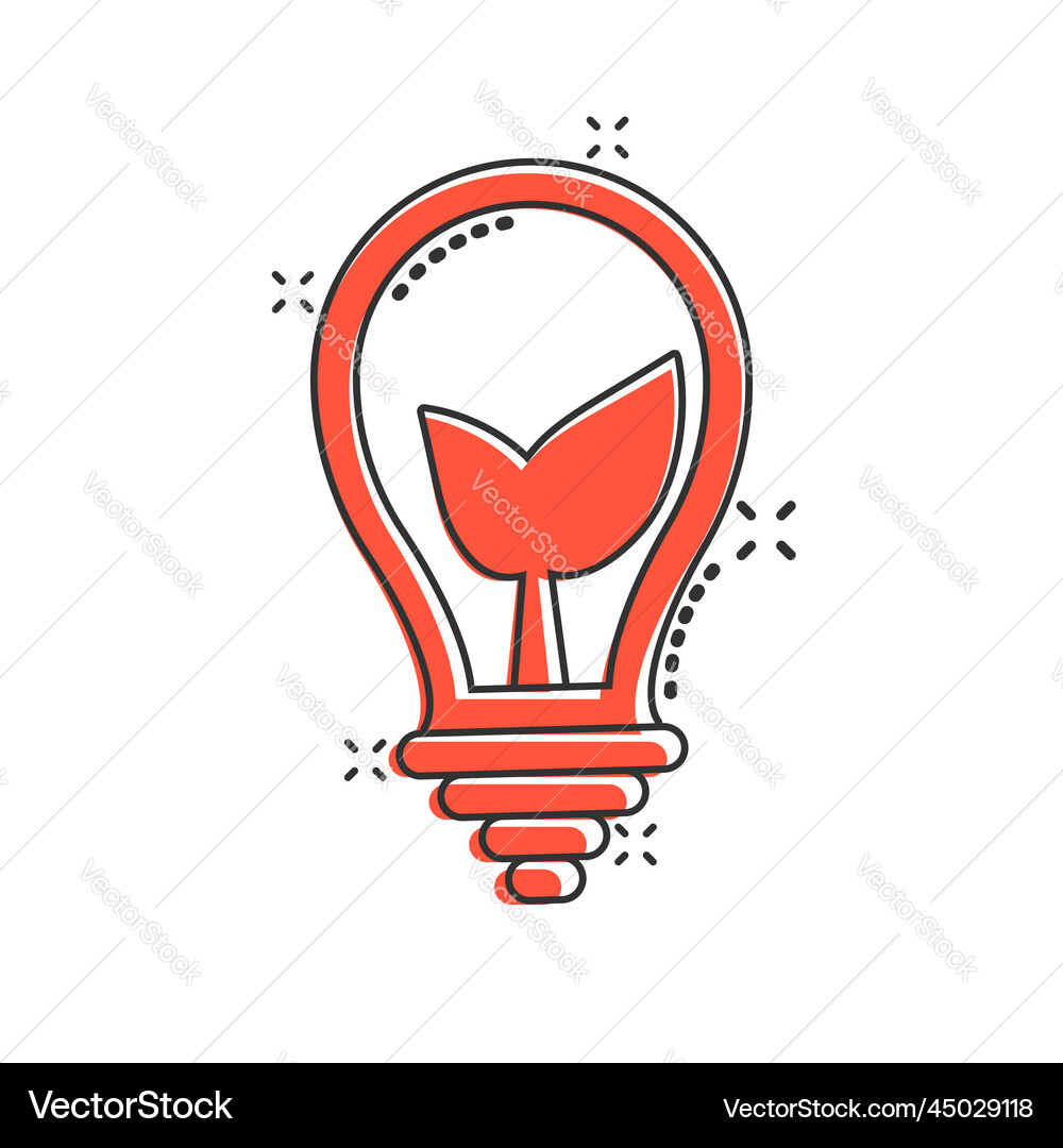 Light bulb icon in comic style lightbulb cartoon Vector Image