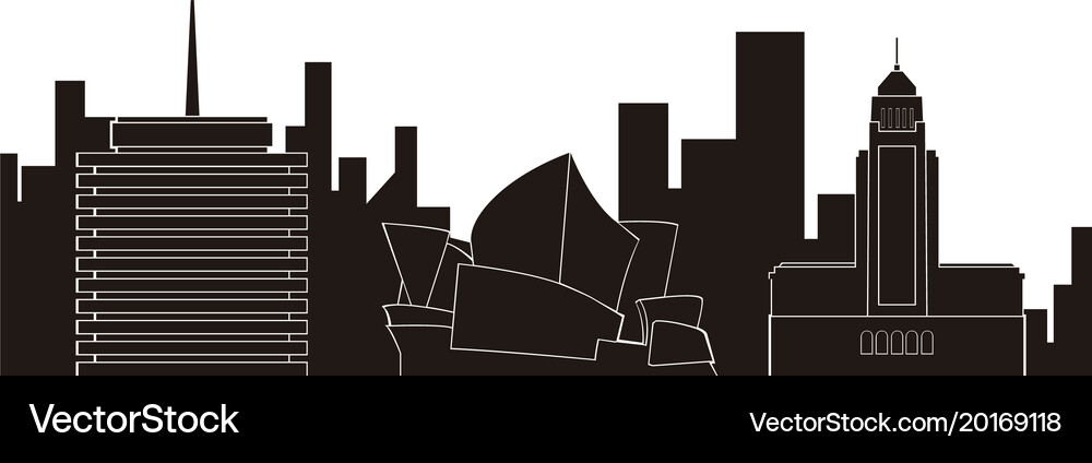 Sydney cityscape silhouette Royalty Free Vector Image