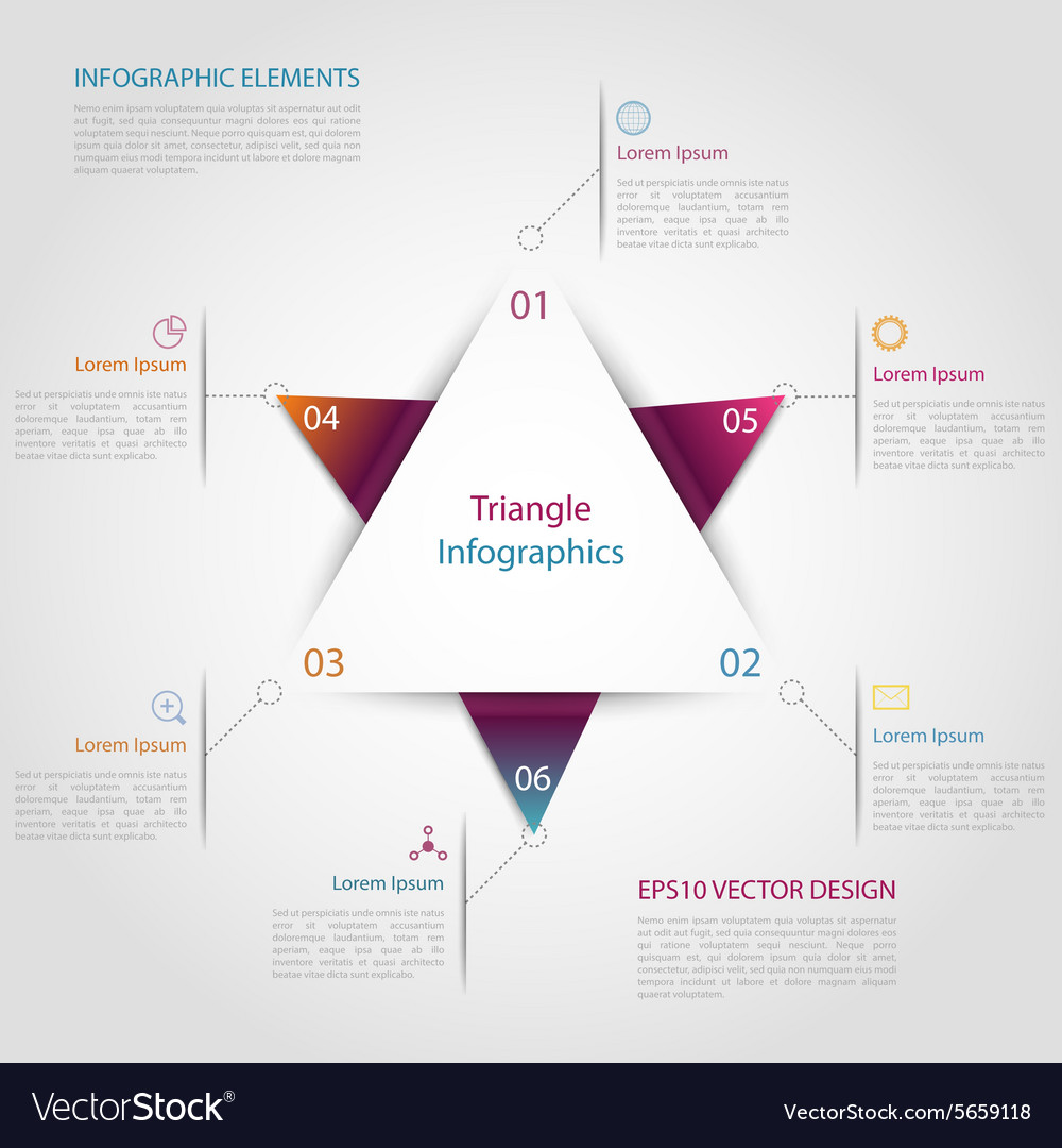 Triangle infographic Royalty Free Vector Image Triangle infographic Royalty Free Vector Image