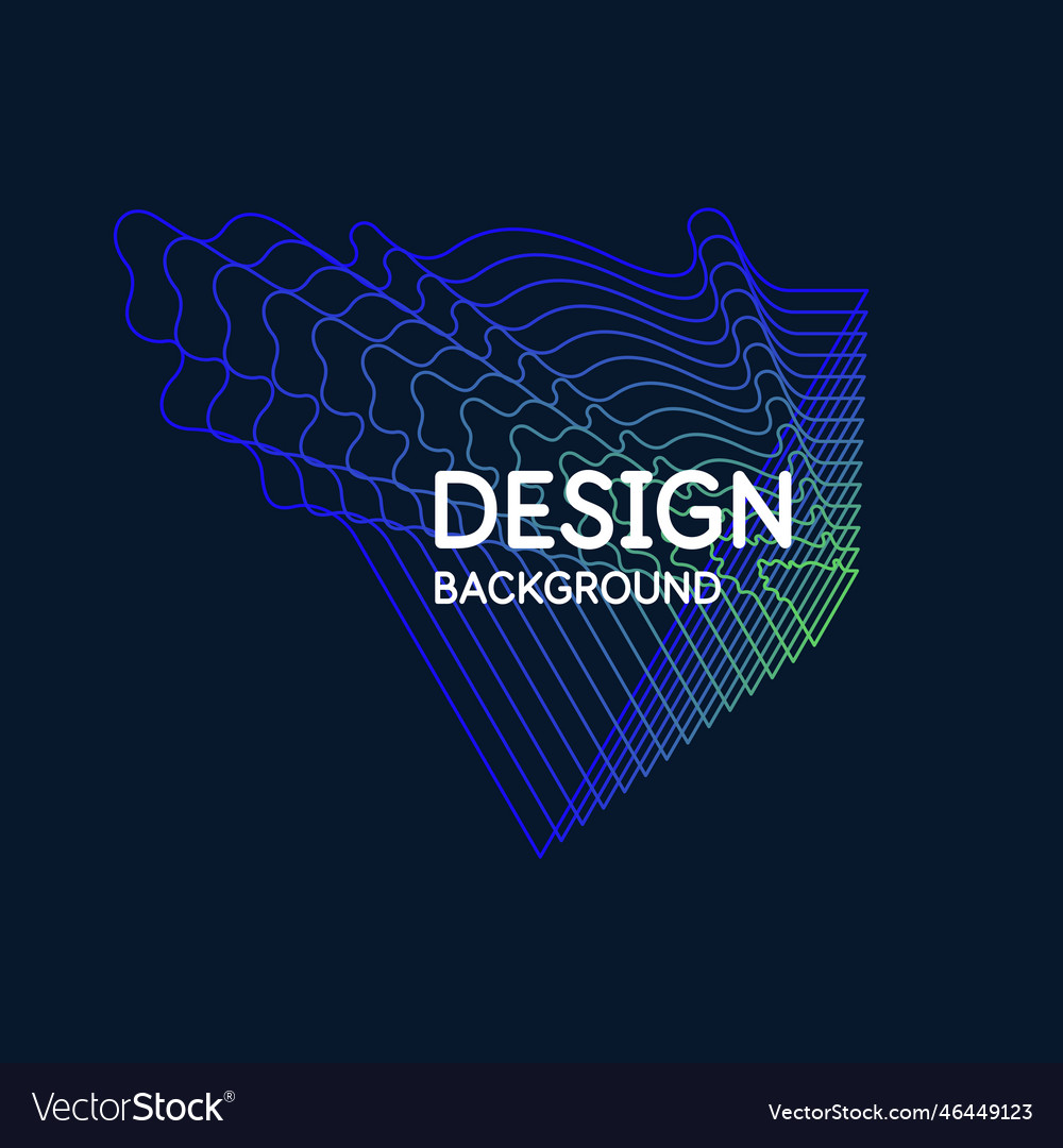 Abstract background with dynamic waves Royalty Free Vector