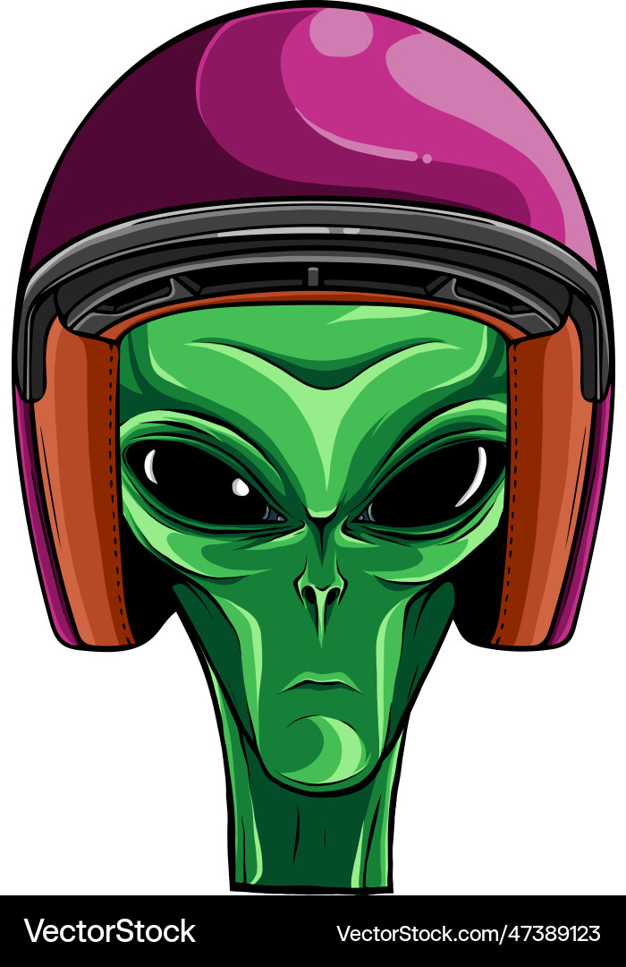 Alien head design Royalty Free Vector Image - VectorStock