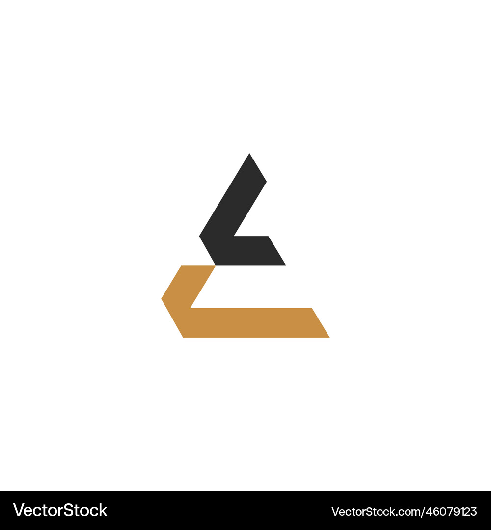 Alphabet letters initials logo cl lc l and c Vector Image