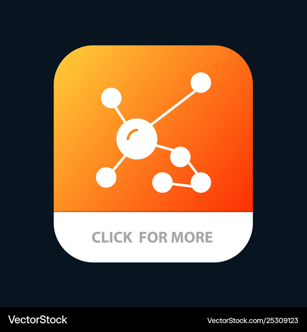 Atom biochemistry biology dna genetic mobile app Vector Image