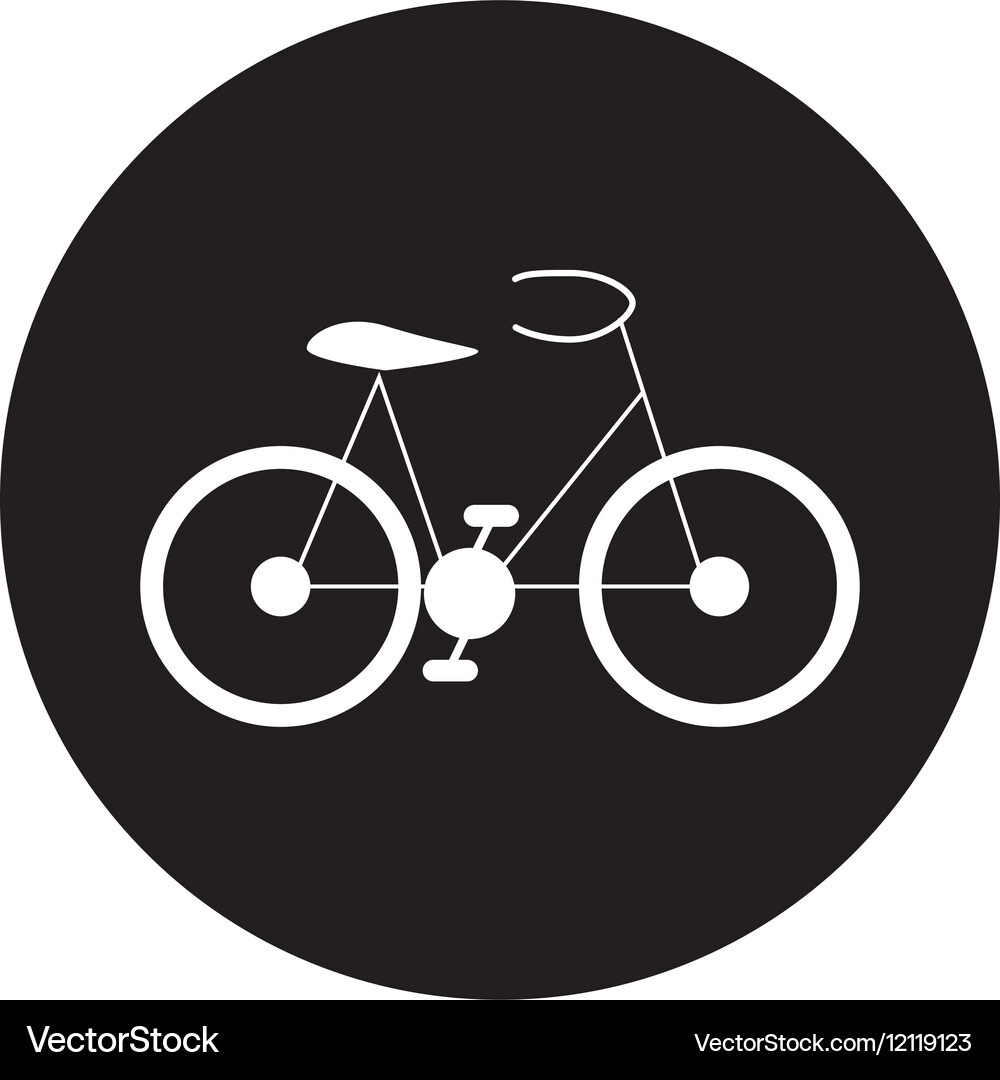 Bike or bicycle icon image Royalty Free Vector Image