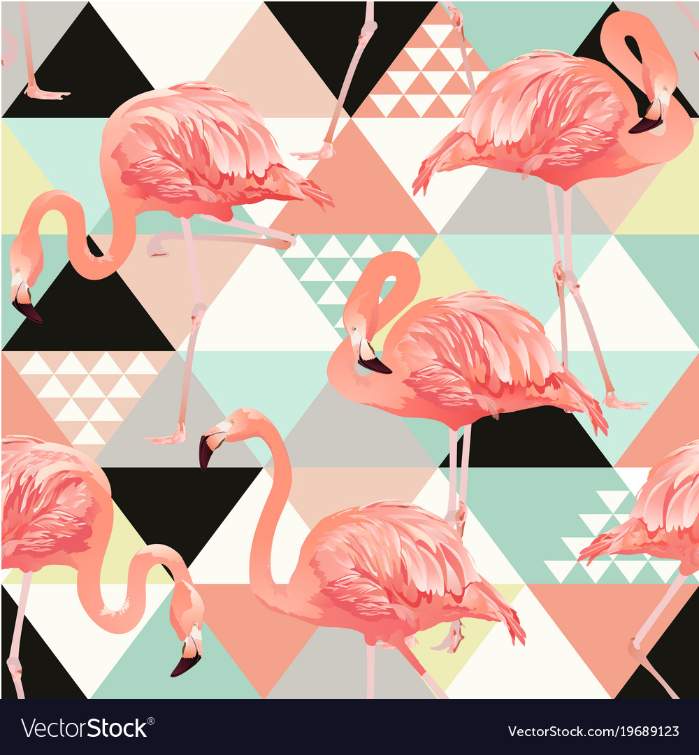 Exotic beach trendy seamless pattern patchwork Vector Image