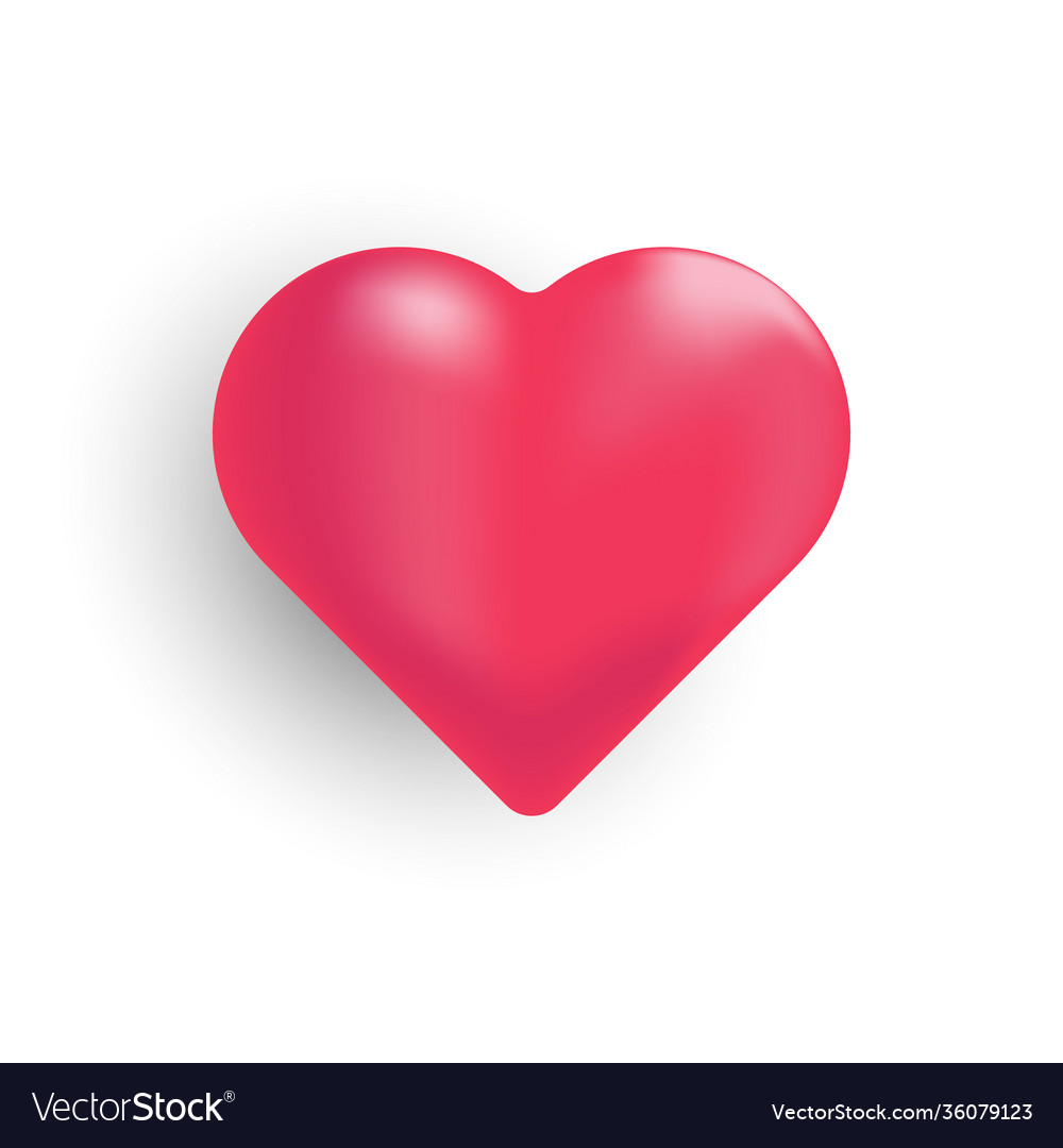 Heart icon logo symbol template realistic love Vector Image