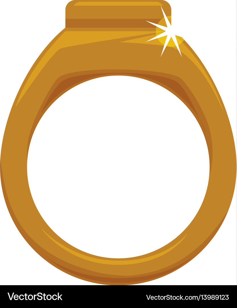 Ring gold jewelry Royalty Free Vector Image - VectorStock