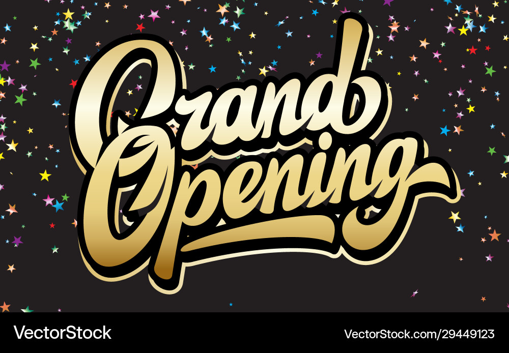 Template with calligraphic inscription grand Vector Image