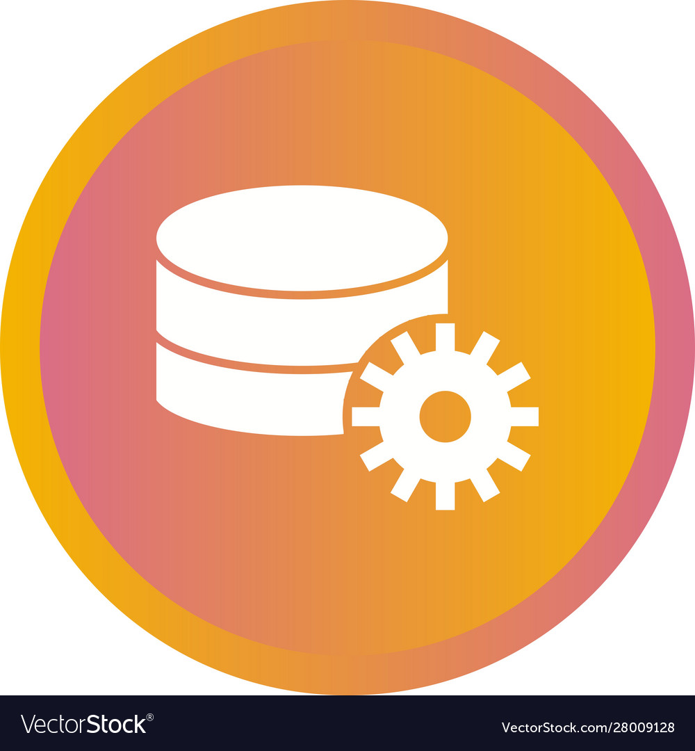 Beautiful database management glyph icon Vector Image