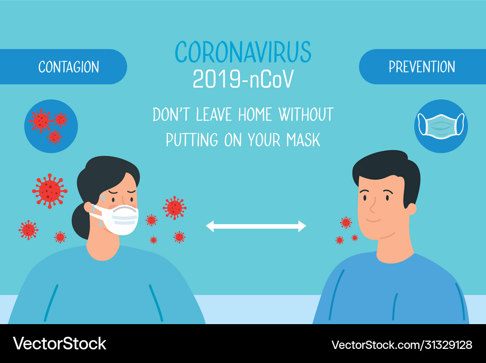 Campaign social distancing for covid 19 Royalty Free Vector