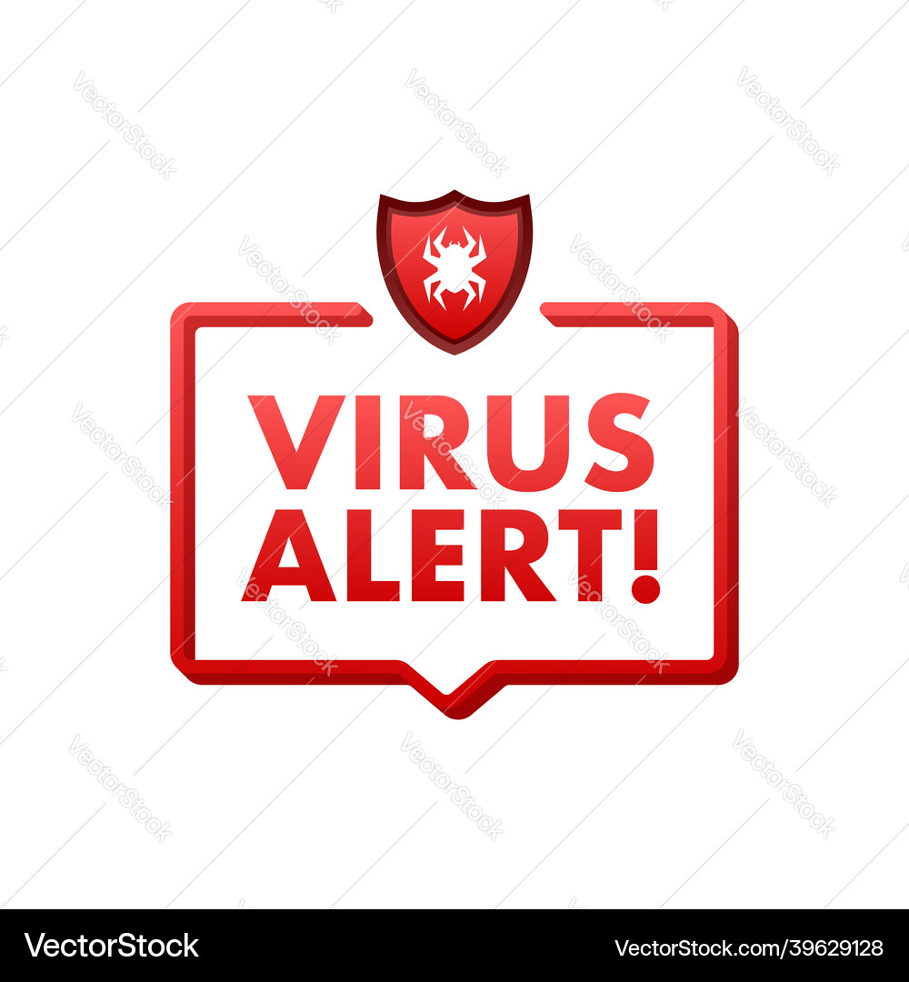 Danger symbol virus Royalty Free Vector Image - VectorStock