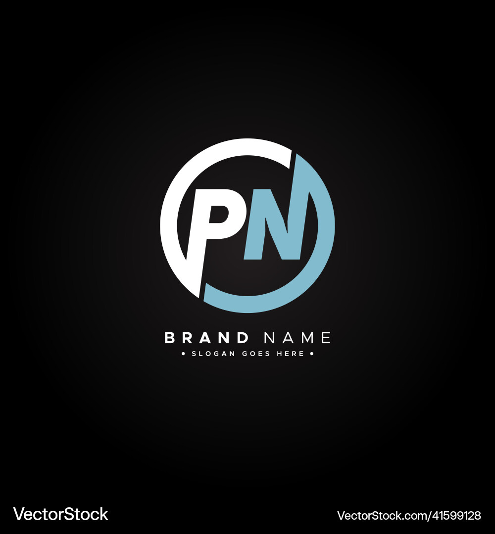Initial letter pn logo - minimal business Vector Image