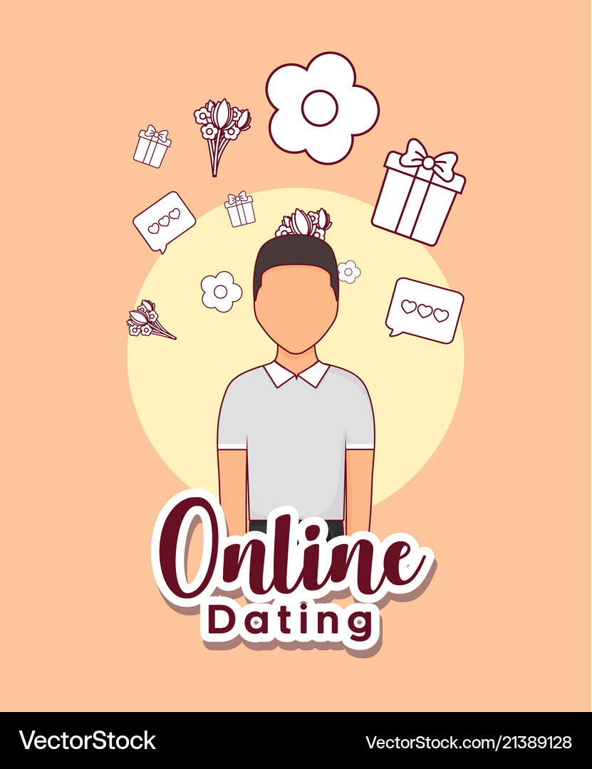 Online dating design Royalty Free Vector Image