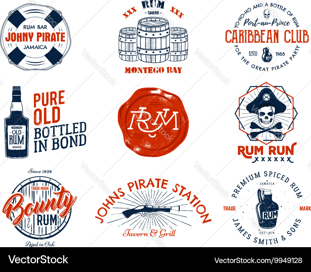 Set of vintage handcrafted emblems labels logos Vector Image