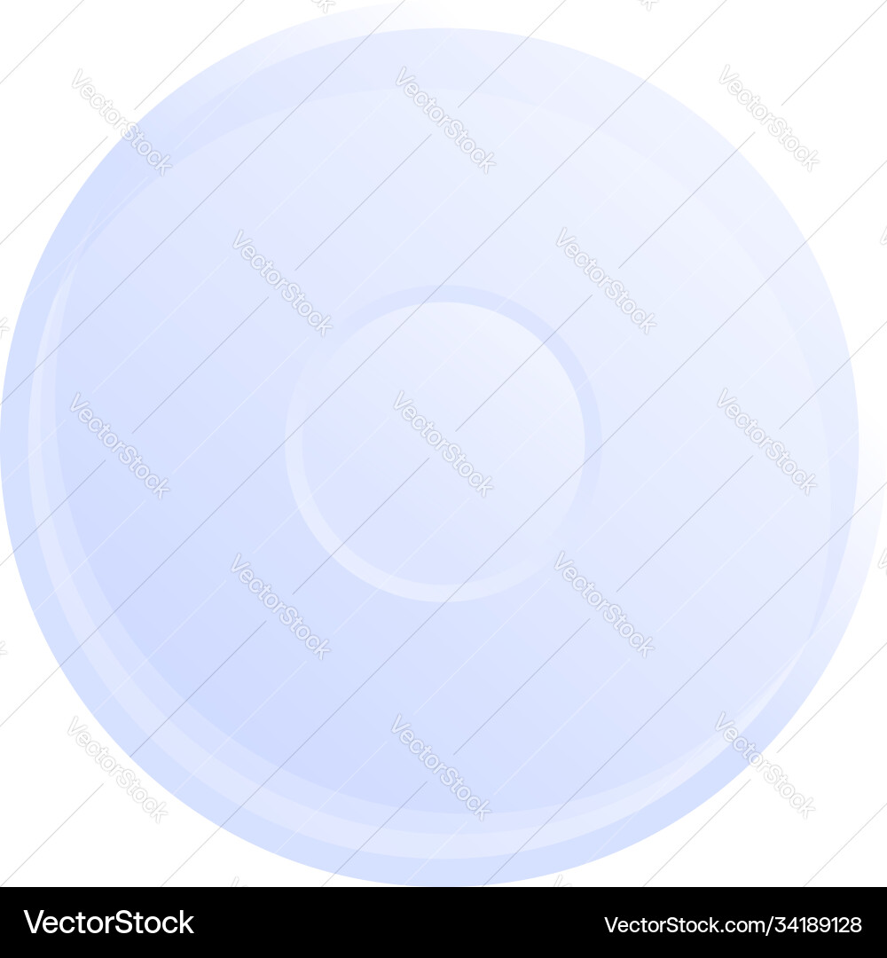Top view plate icon cartoon style Royalty Free Vector Image