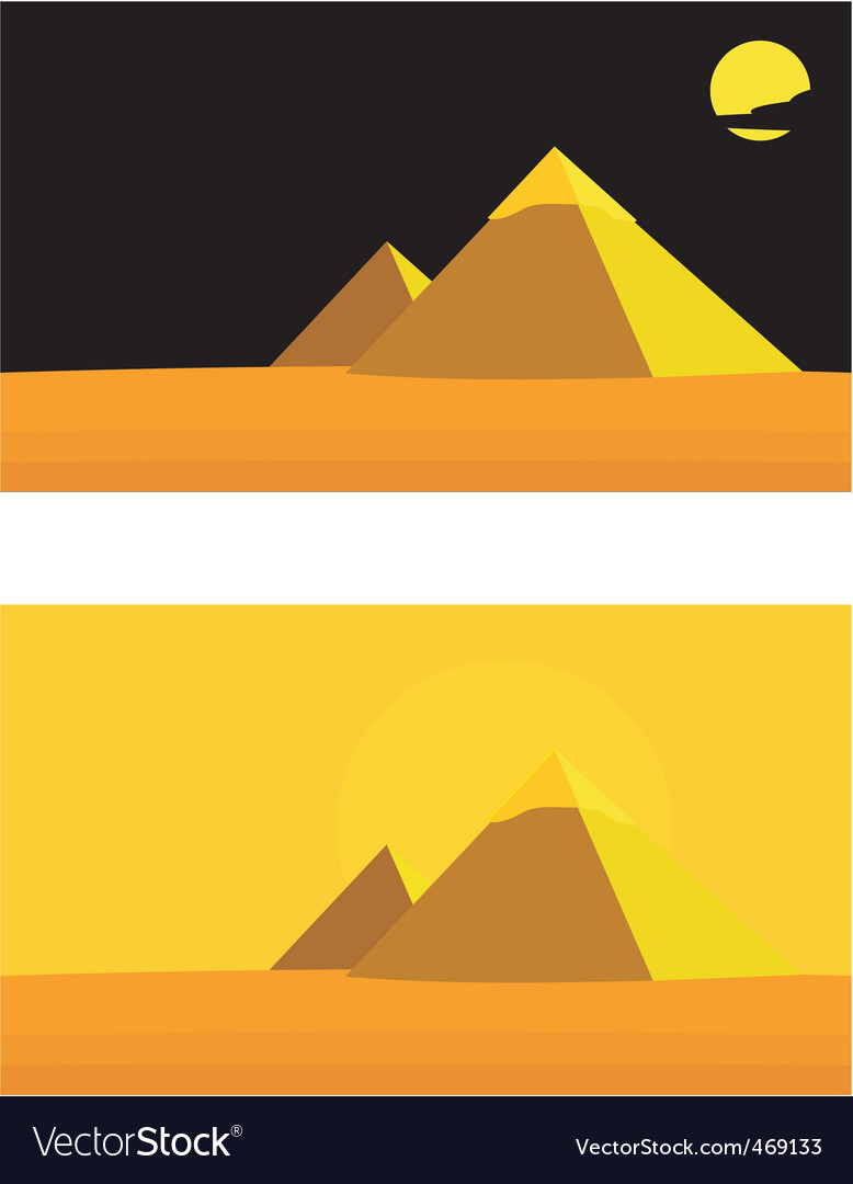 Egyptian pyramids Royalty Free Vector Image - VectorStock