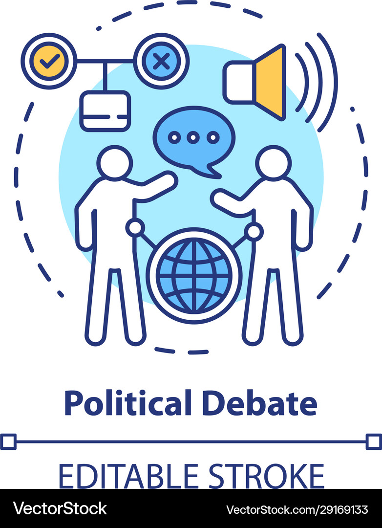 Elections concept icon political debate talking Vector Image