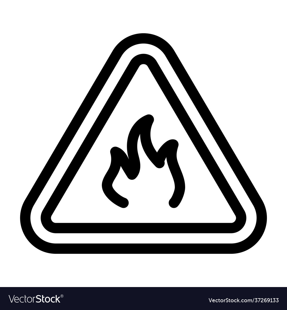 Fire warning Royalty Free Vector Image - VectorStock