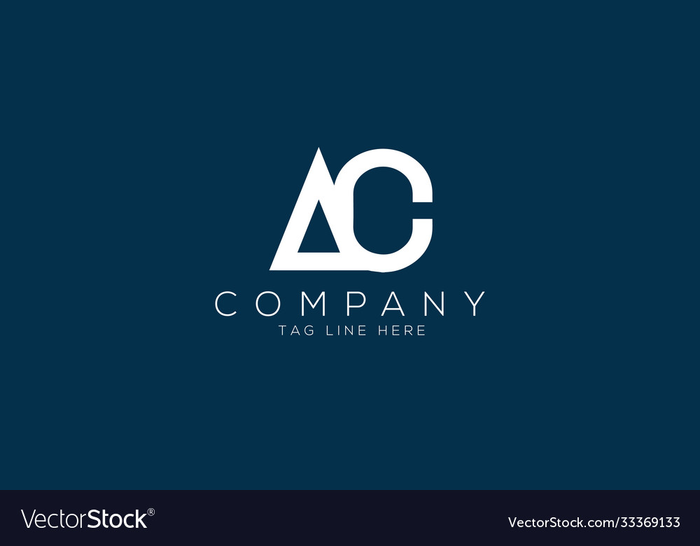 Letter ac logo design template Royalty Free Vector Image