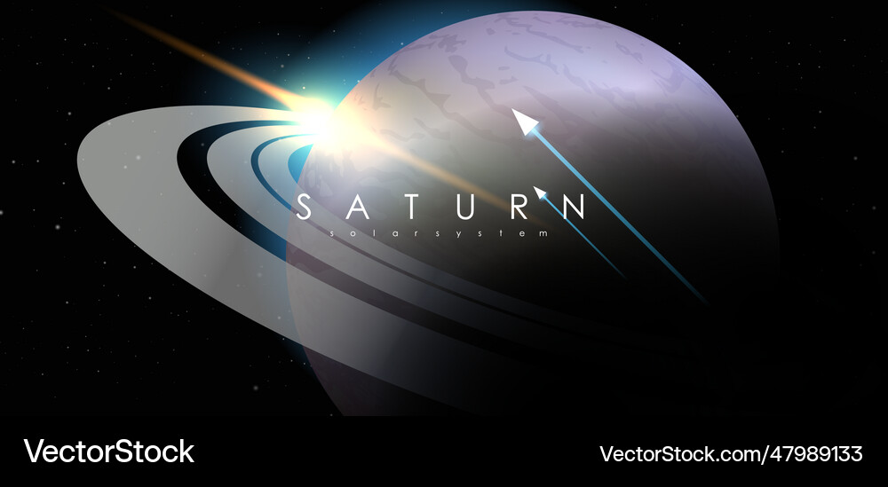Saturn Galaxy Space Background – Royalty-Free Vector | VectorStock