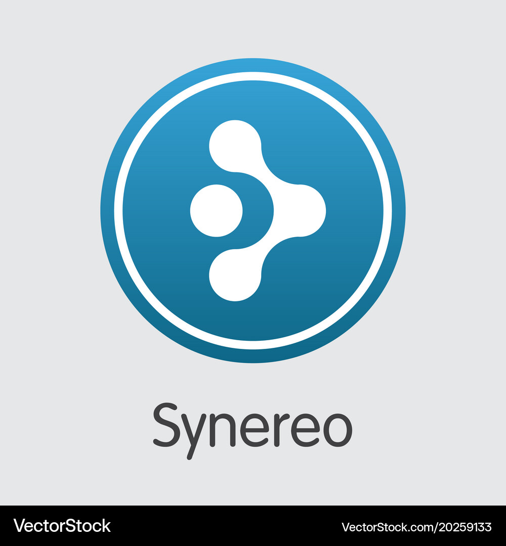 Synereo - cryptocurrency element Royalty Free Vector Image