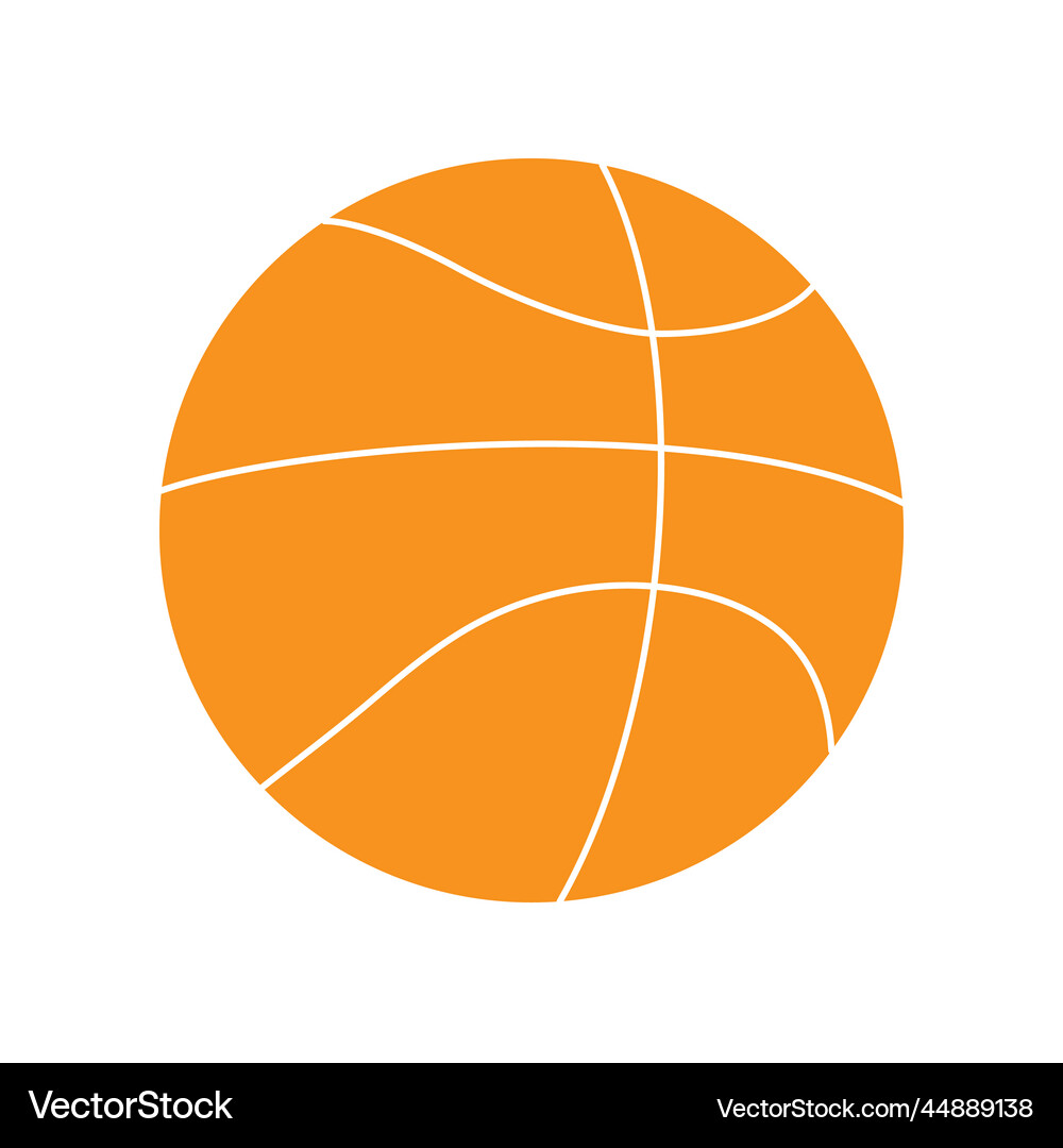 Basketball ball doodle style icon Royalty Free Vector Image