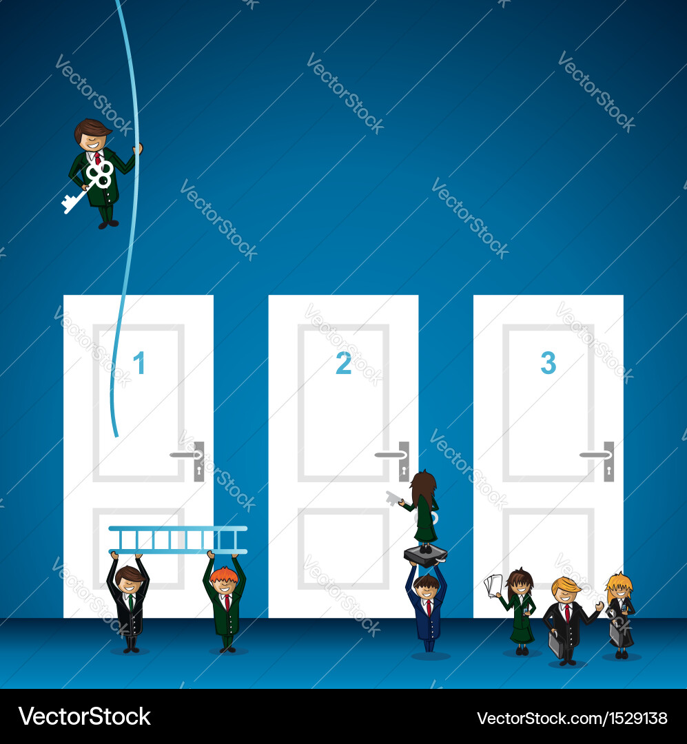 Business leadership and strategy options Vector Image