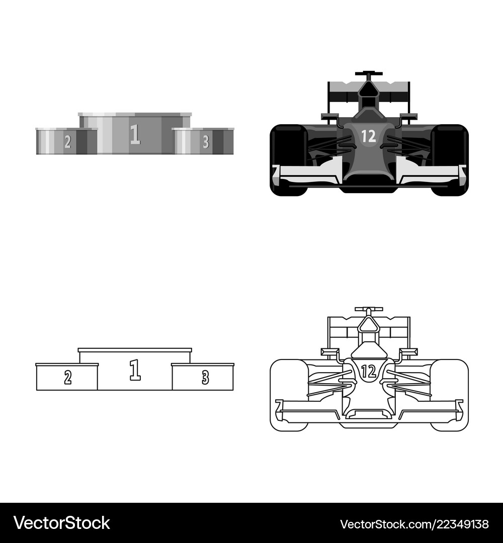 Car and rally symbol set Royalty Free Vector Image