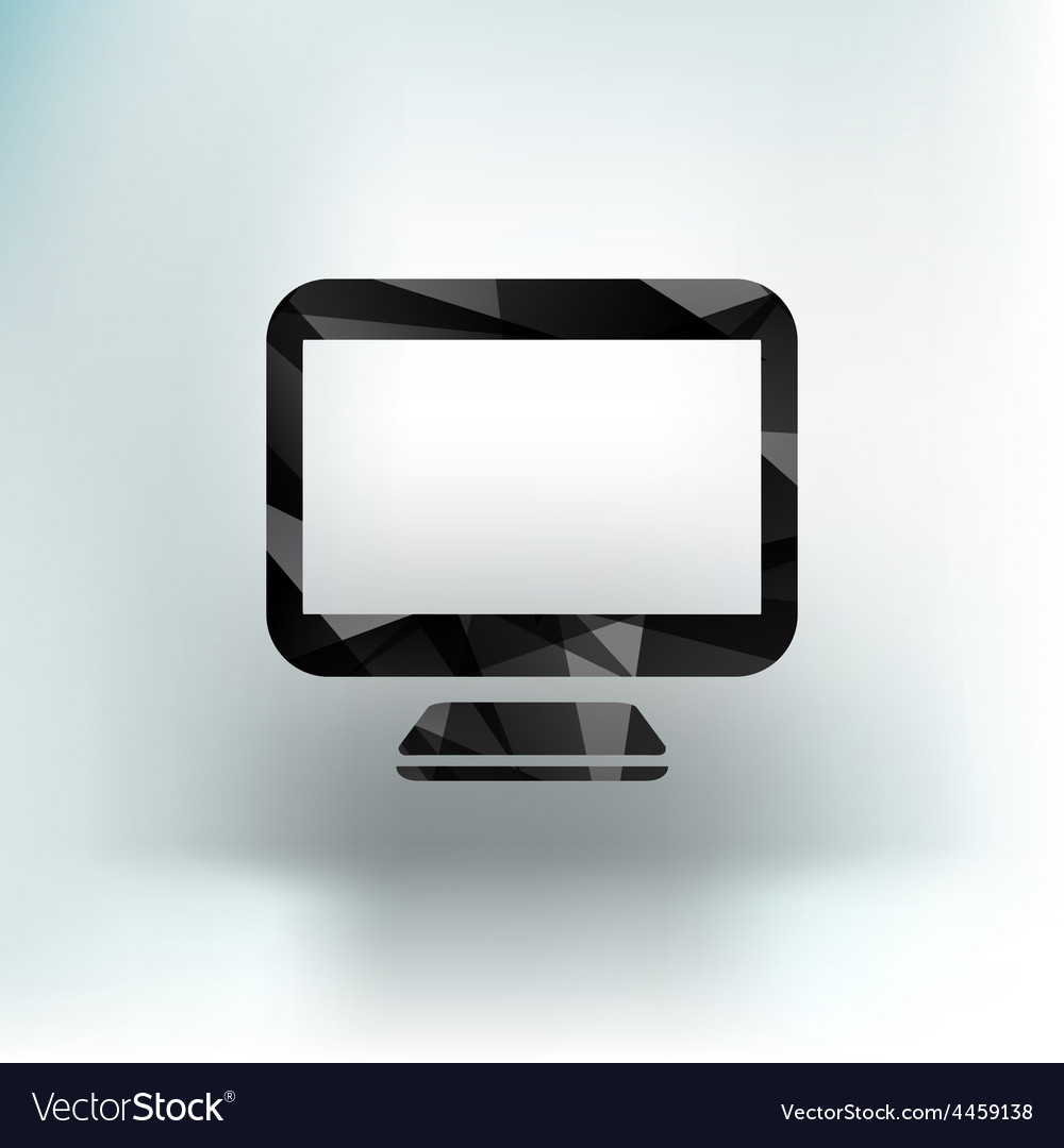 Computer display isolated icon screen monitor Vector Image