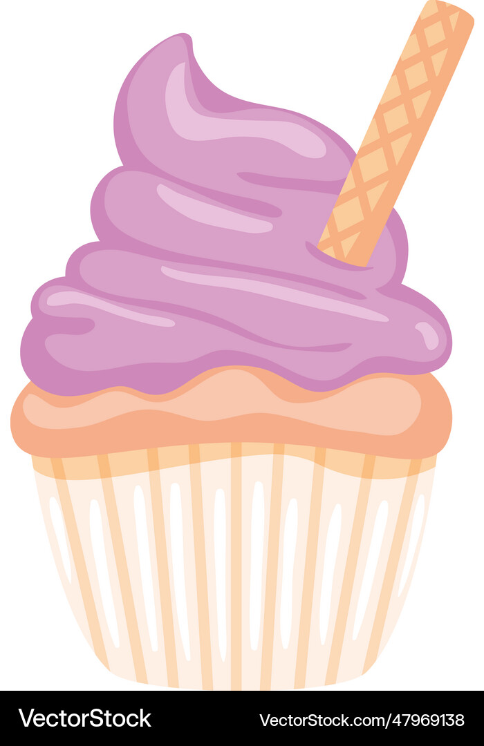Cupcake sweet dessert icon design Royalty Free Vector Image
