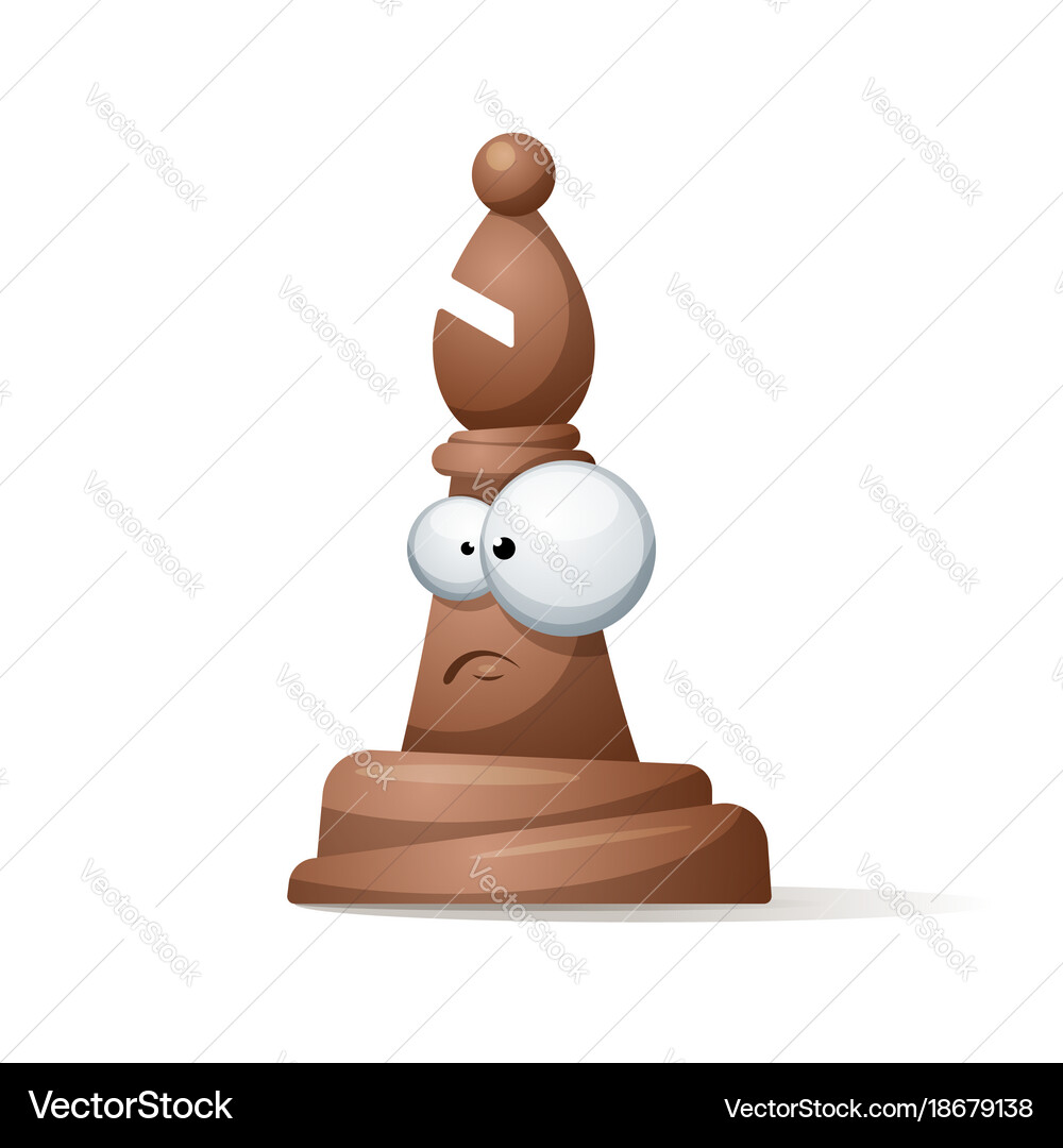 Funny cute chess - cartoon characters Royalty Free Vector
