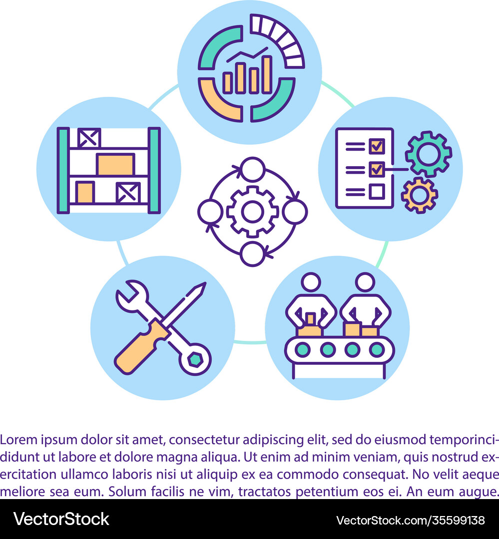 Industrial operating and factory organization Vector Image