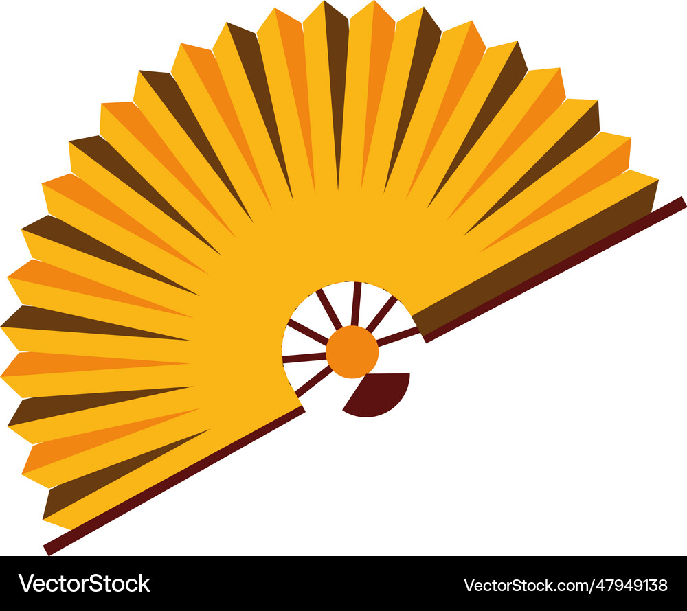 Isolated hand fan sketch icon Royalty Free Vector Image