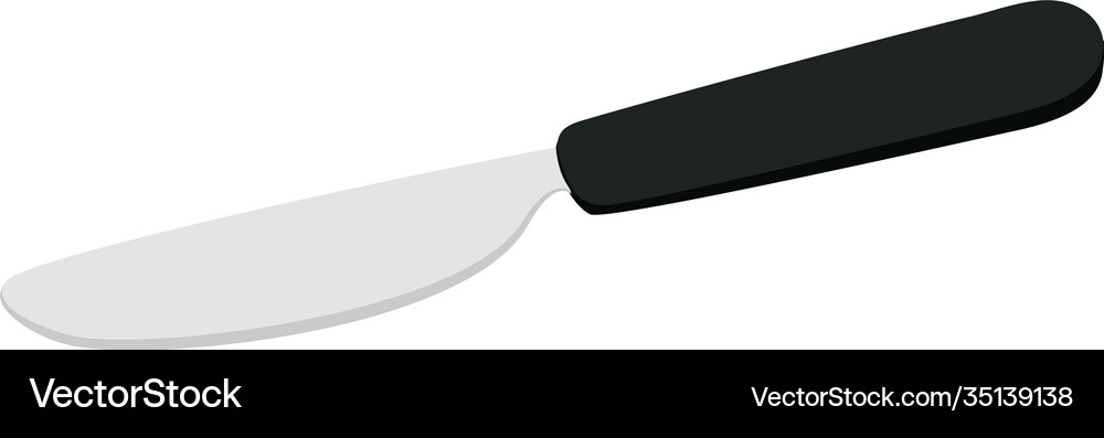 Black Table Knife Clipart