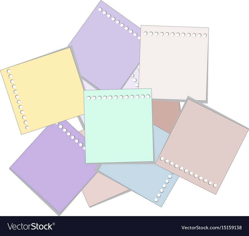Note paper set Royalty Free Vector Image - VectorStock
