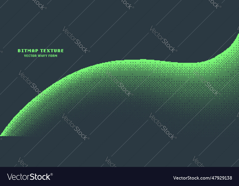 Pixel art style bitmap texture wavy form noise Vector Image