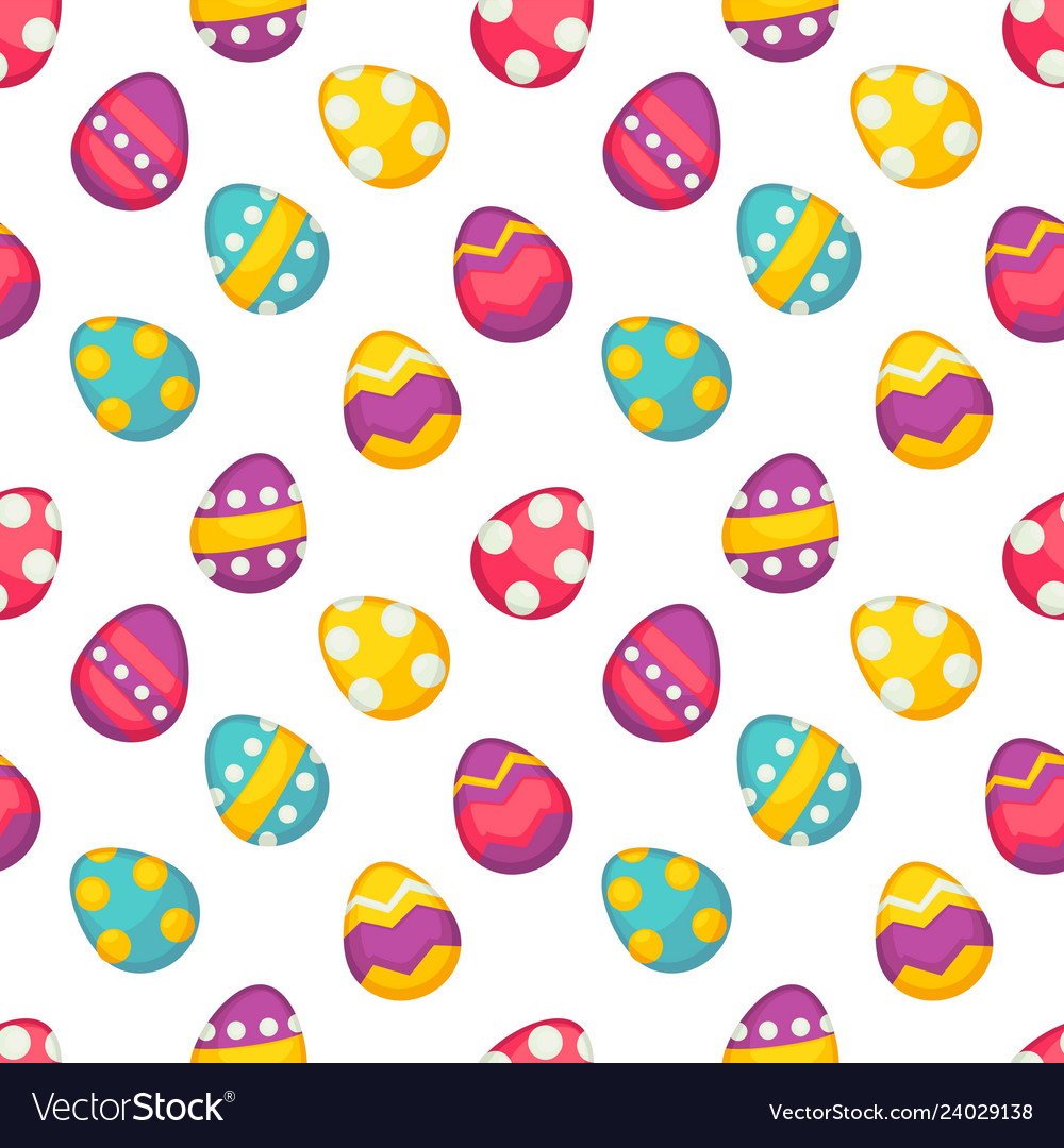 Spring easter seamless pattern Royalty Free Vector Image