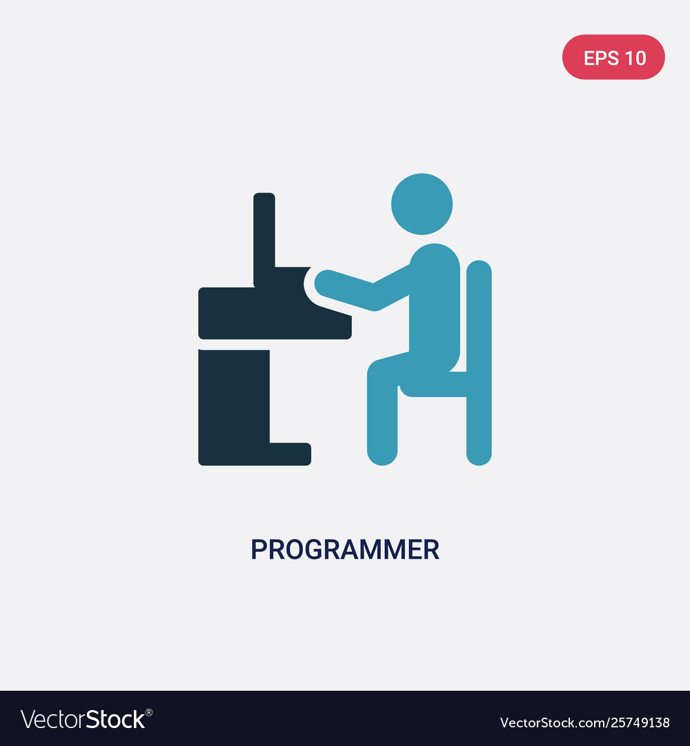 Two color programmer icon from strategy concept Vector Image