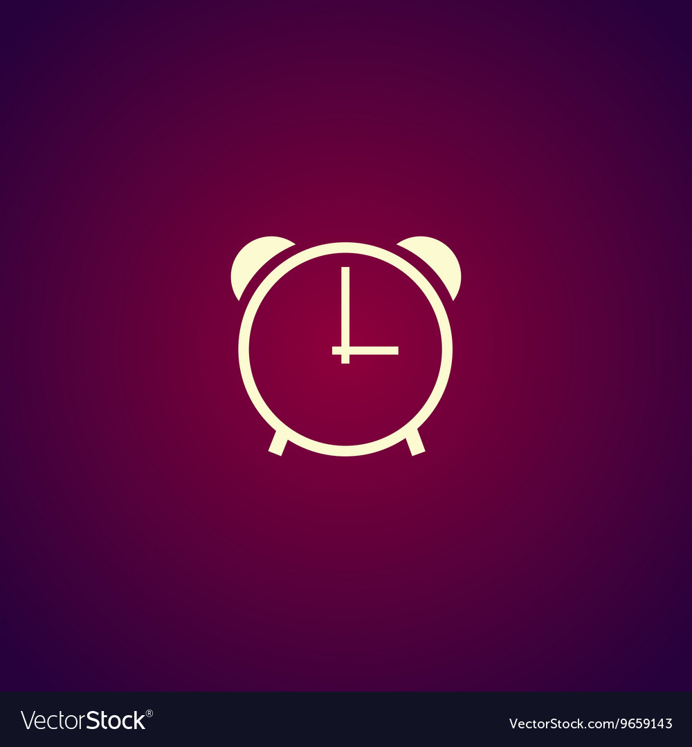 Clock icon flat design style Royalty Free Vector Image