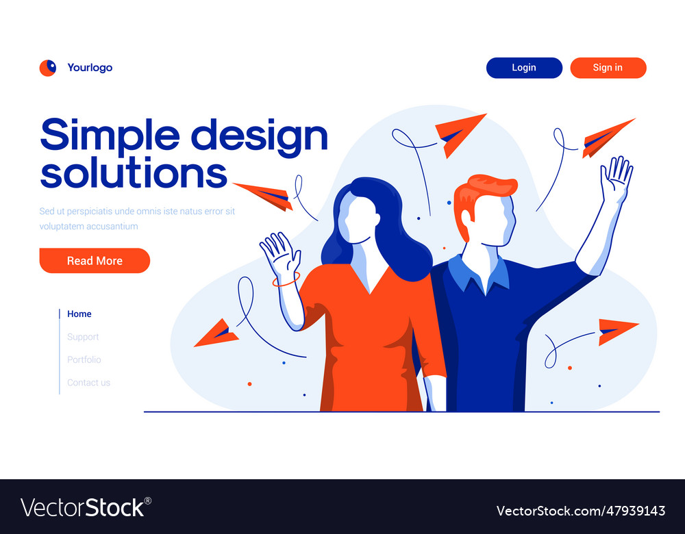 Flat modern design of simple solutions Royalty Free Vector