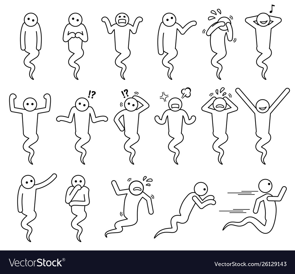 Ghost basic poses and postures set icons Vector Image