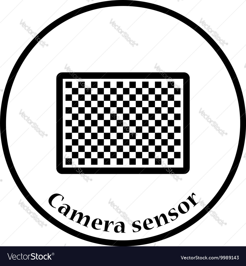 Icon photo camera sensor Royalty Free Vector Image Icon photo camera sensor Royalty Free Vector Image
