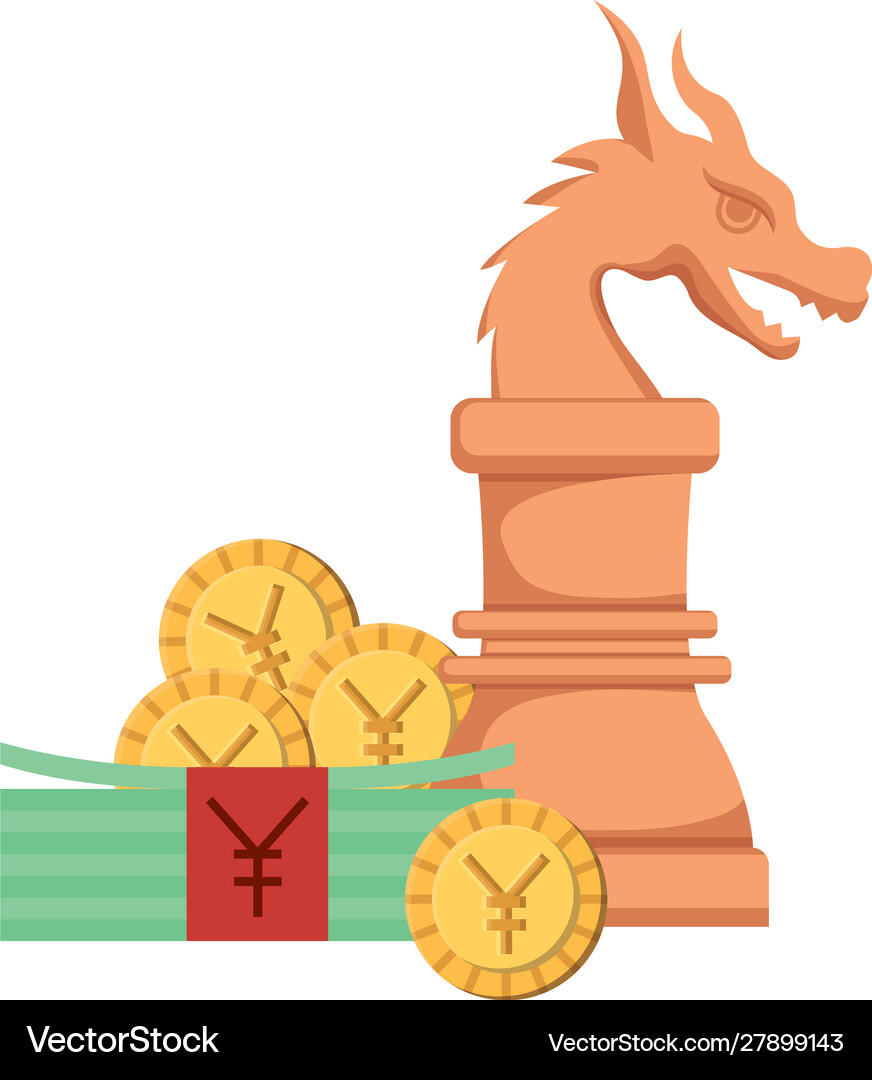 Isolated chinese yuan icon design Royalty Free Vector Image