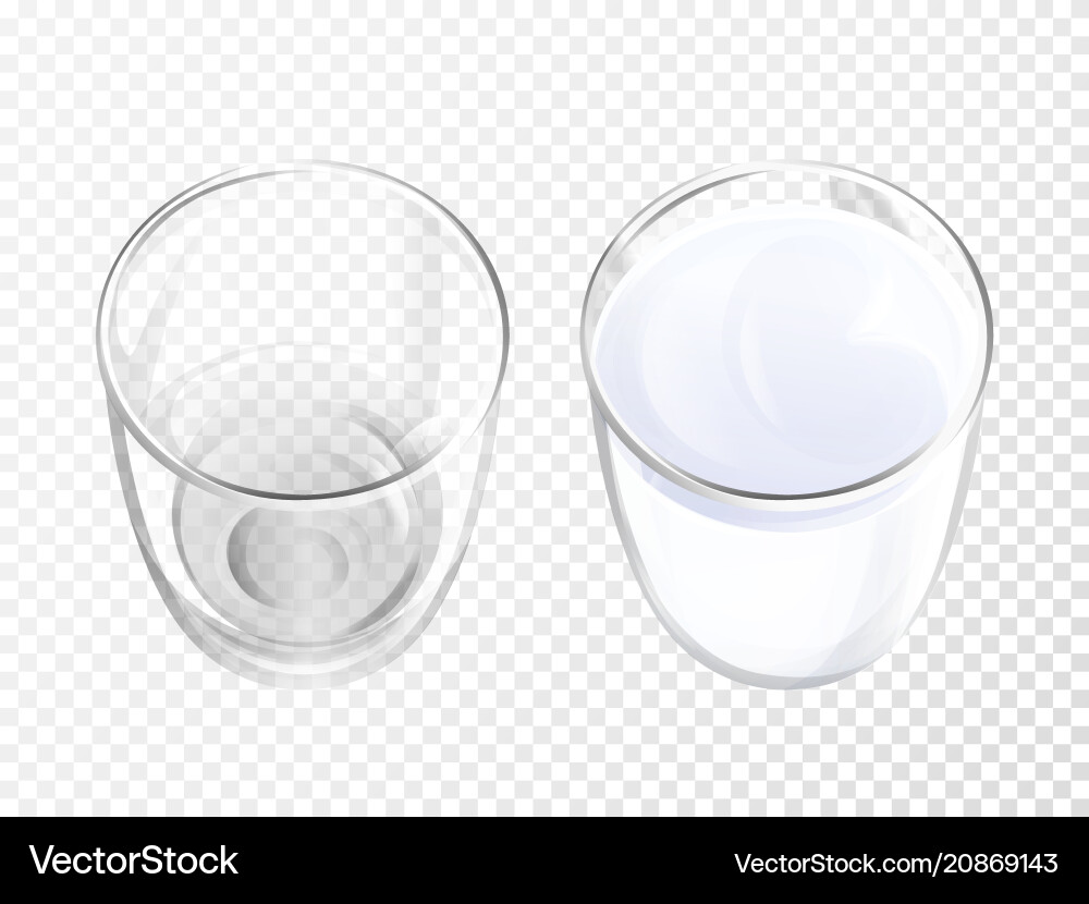 Milk glass realistic crockery Royalty Free Vector Image