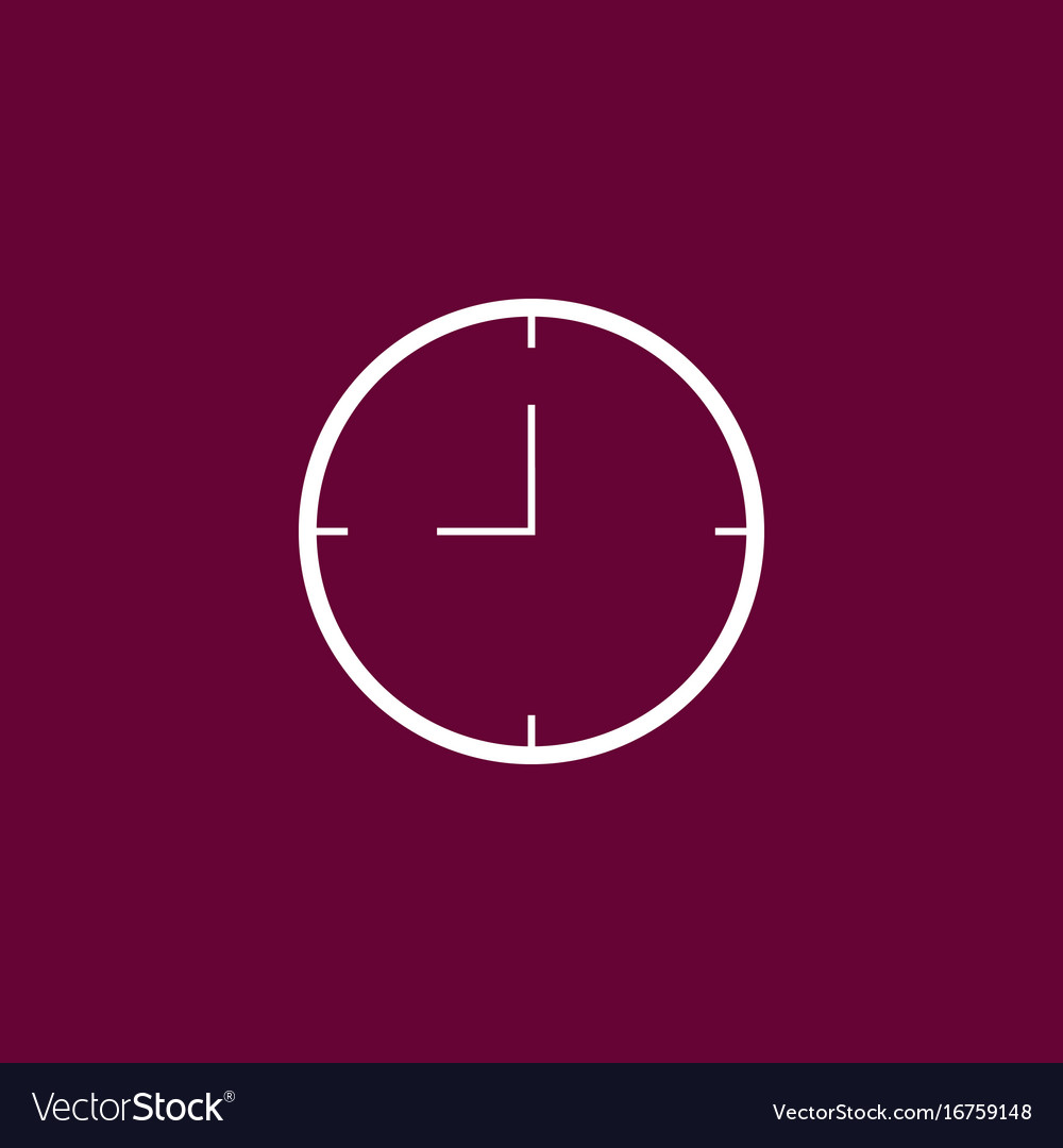 Clock icon simple Royalty Free Vector Image - VectorStock