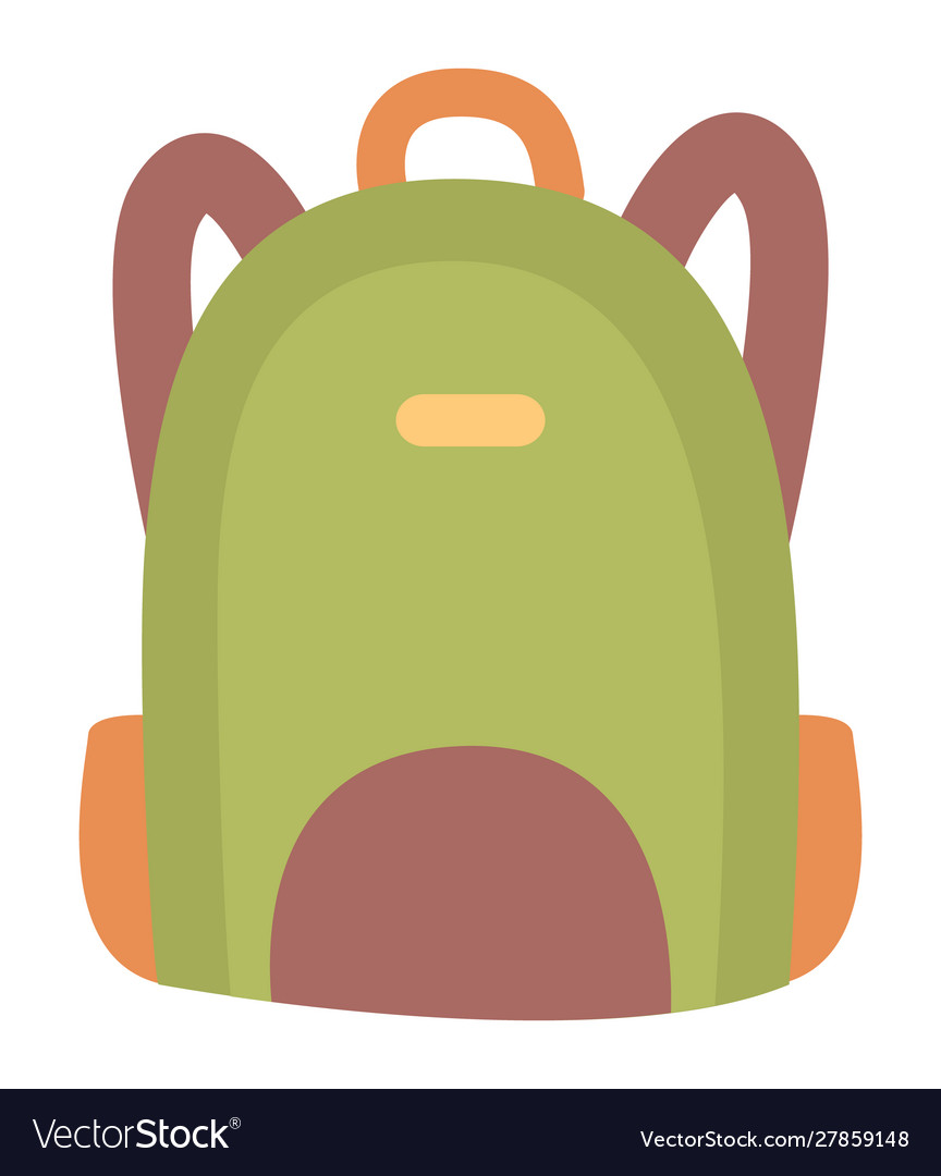 Colored school backpack back Royalty Free Vector Image
