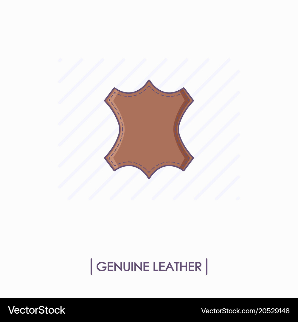 Colorful Leather Icon - Craft & Material Vector Image